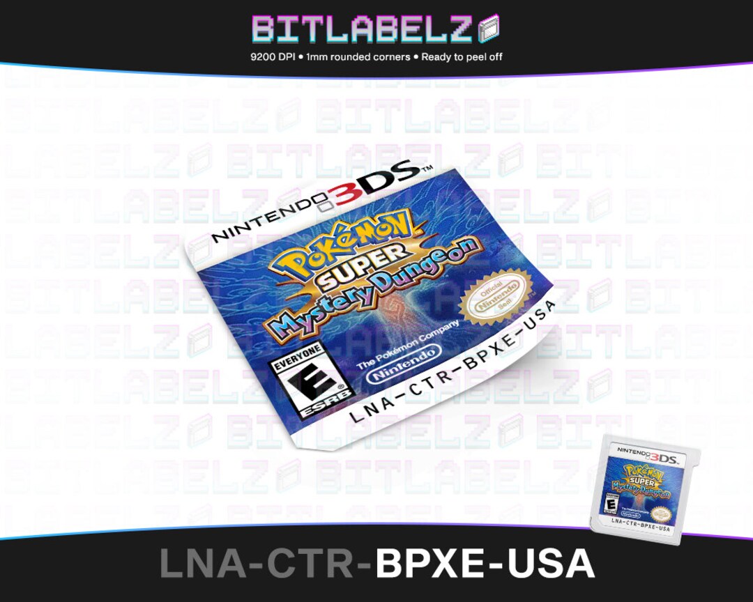Pokemon Super Mystery Dungeon » Replacement Label » BPXE-USA - Etsy