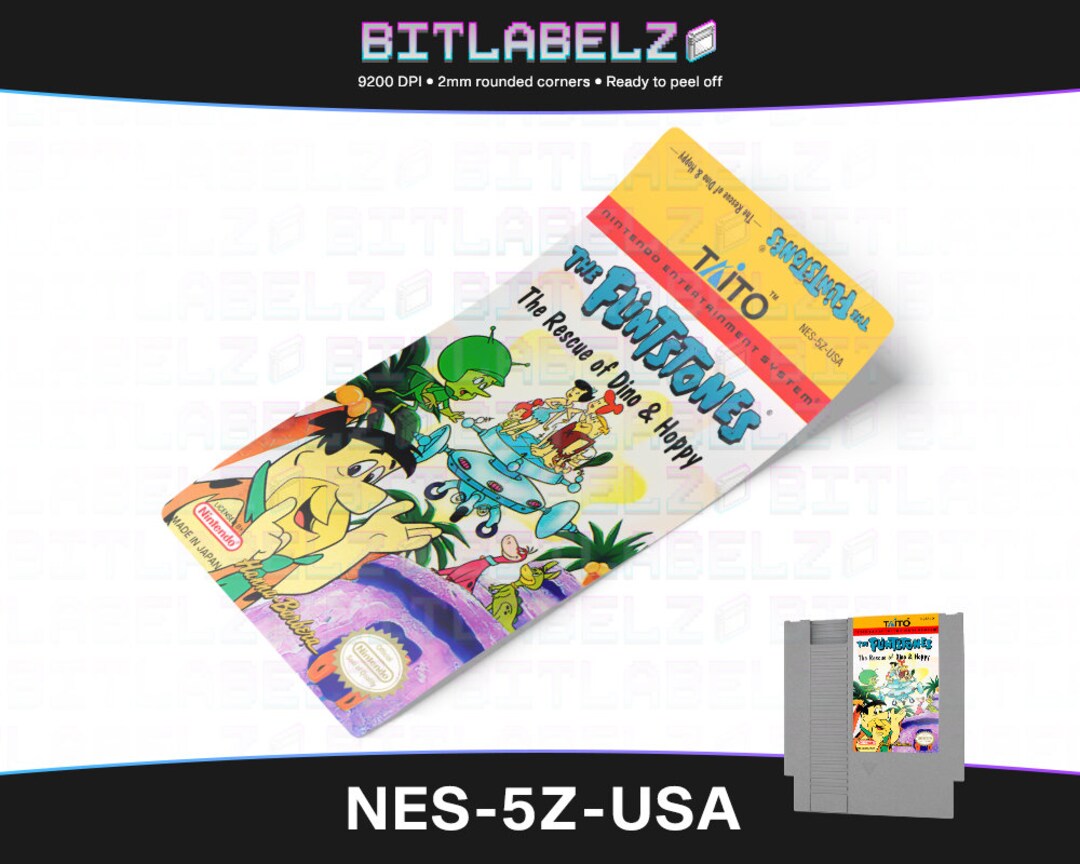 The Flintstones: the Rescue of Dino & Hoppy » Replacement Label » NES ...