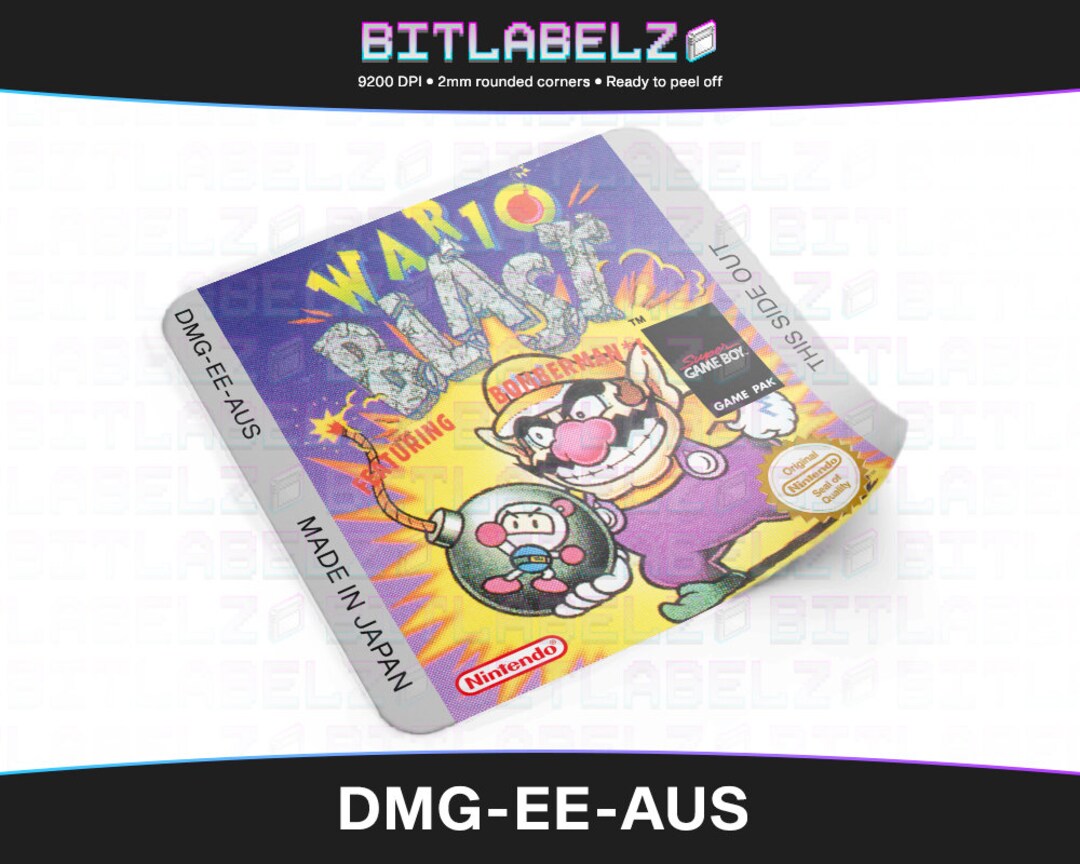 Wario Blast Featuring Bomberman! » Replacement Label » DMG-EE-AUS - Etsy
