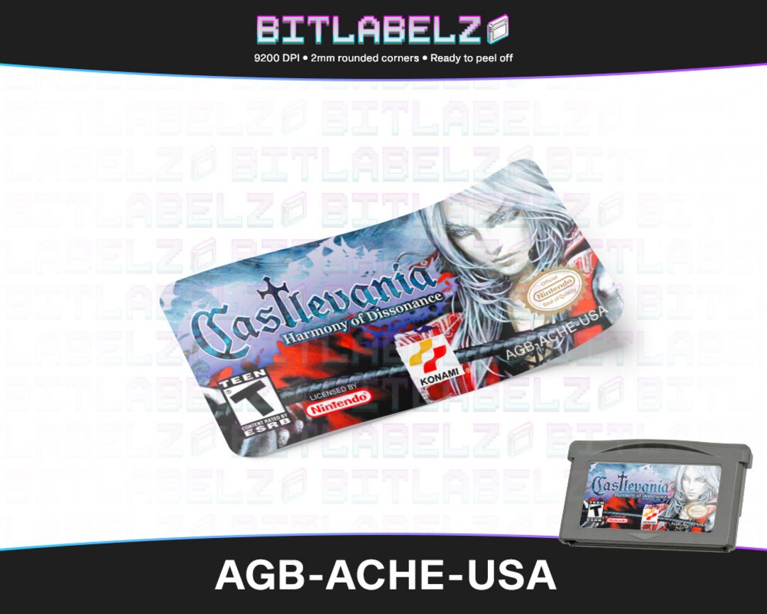 Castlevania: Harmony of Dissonance » Replacement Label » AGB-ACHE-USA ...
