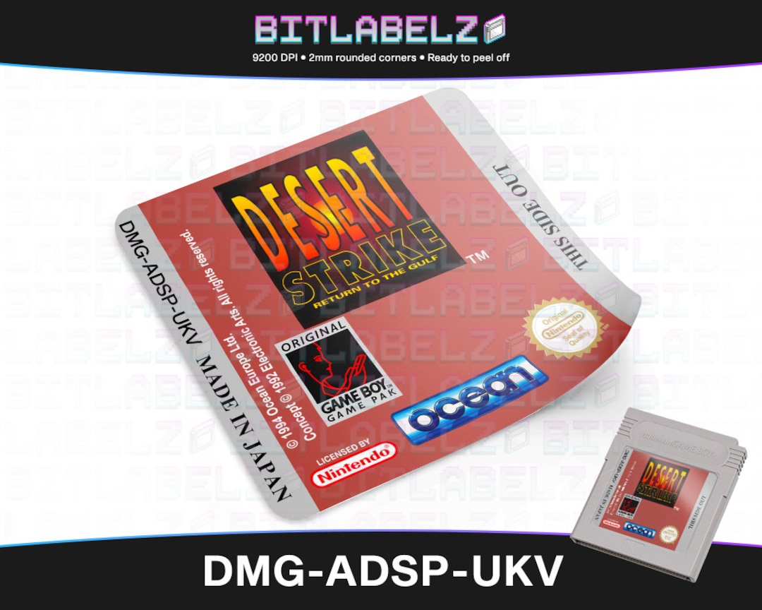Desert Strike: Return to the Gulf » Replacement Label » DMG-ADSP-UKV - Etsy
