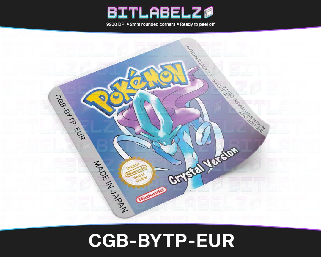 Pokemon Crystal Version » Replacement Label » CGB-BYTP-EUR » Metallic ...