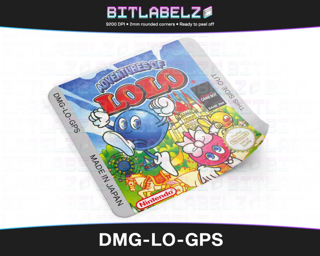 Adventures of Lolo » Replacement Label » DMG-LO-GPS - Etsy