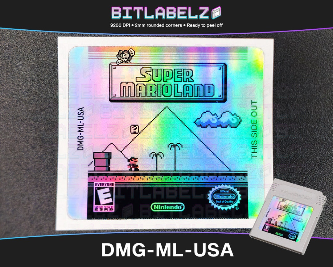 Super Mario Land » Replacement Label » DMG-ML-USA » Holographic Effect ...