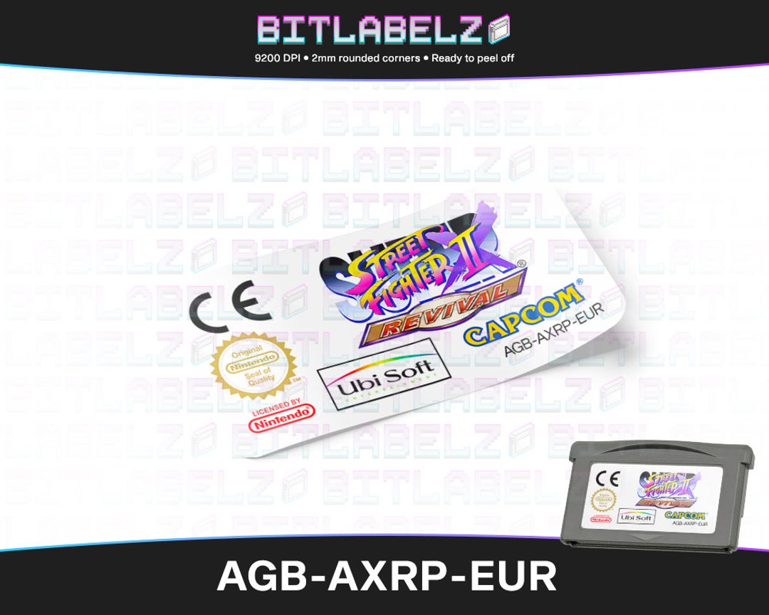 Super Street Fighter 2 Revival » Replacement Label » AGB-AXRP-EUR - Etsy