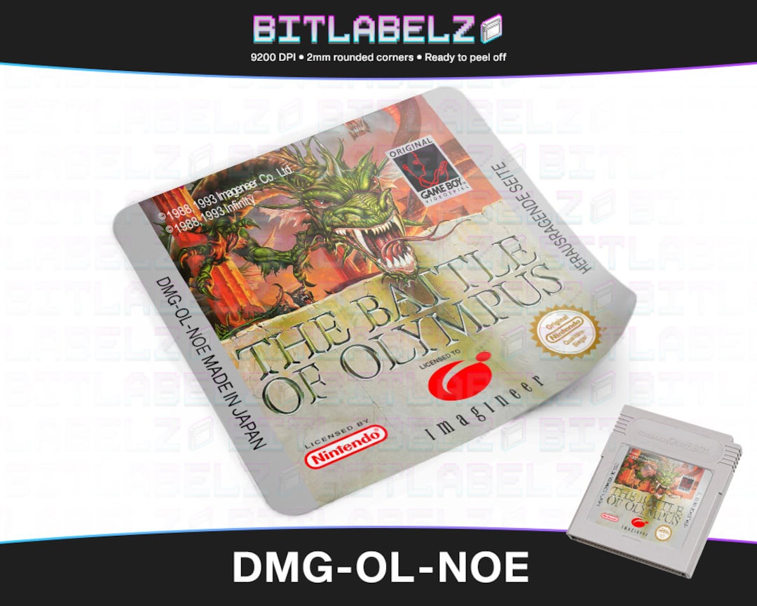 The Battle of Olympus » Replacement Label » DMG-OL-NOE - Etsy