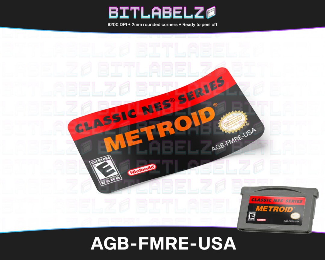 Classic Nes Series: Metroid » Replacement Label » AGB-FMRE-USA - Etsy