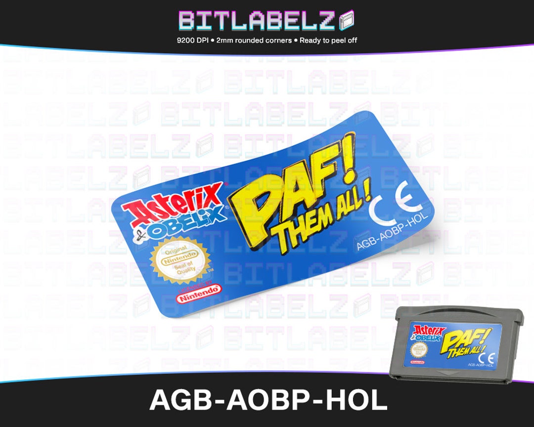 Asterix & Obelix Paf Them All » Replacement Label » AGB-AOBP-HOL - Etsy