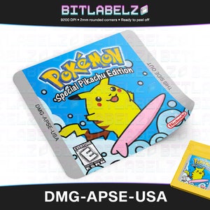 Pokemon Yellow Surfing Pikachu » Custom Replacement Label » DMG-APSE ...