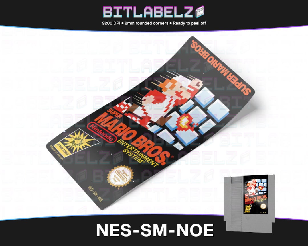 Super Mario Bros. » Replacement Label » NES-SM-NOE - Etsy