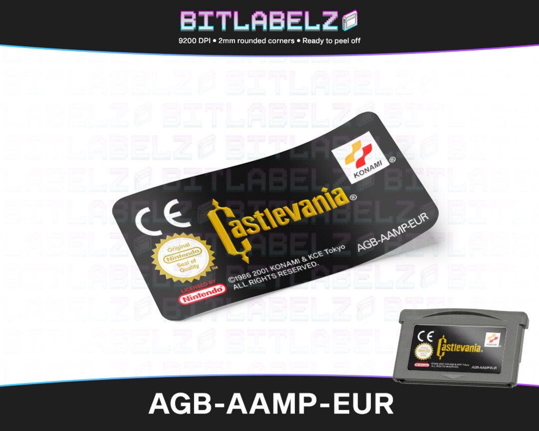 Castlevania: Circle of the Moon » Replacement Label » AGB-AAMP-EUR - Etsy