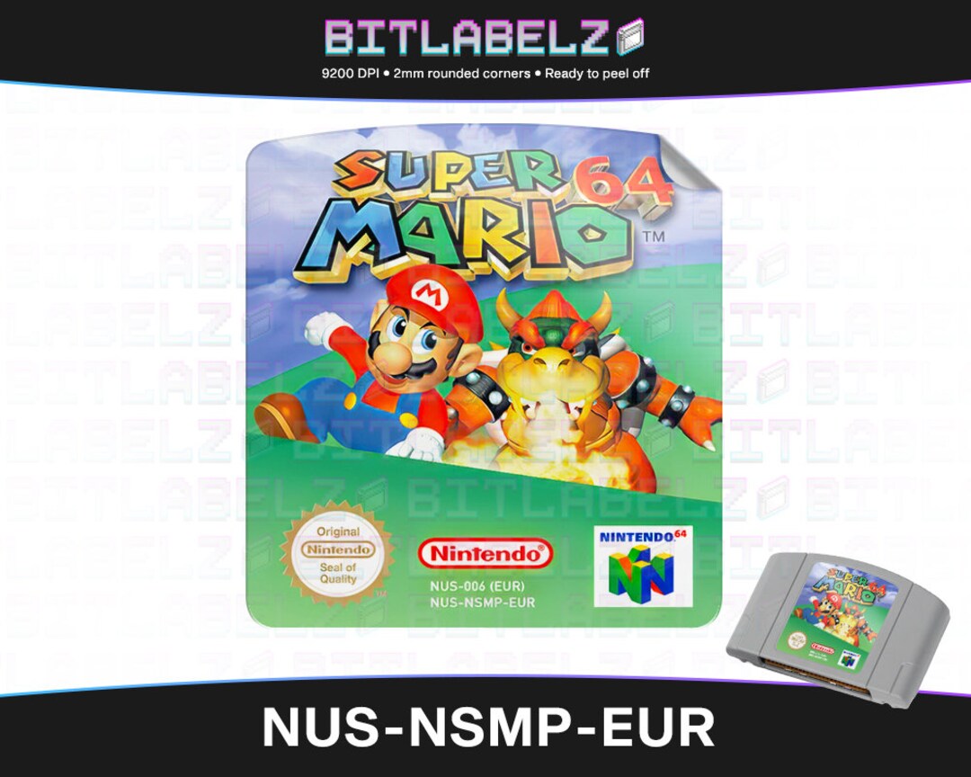 Super Mario 64 » Replacement Label » NUS-NSMP-EUR - Etsy