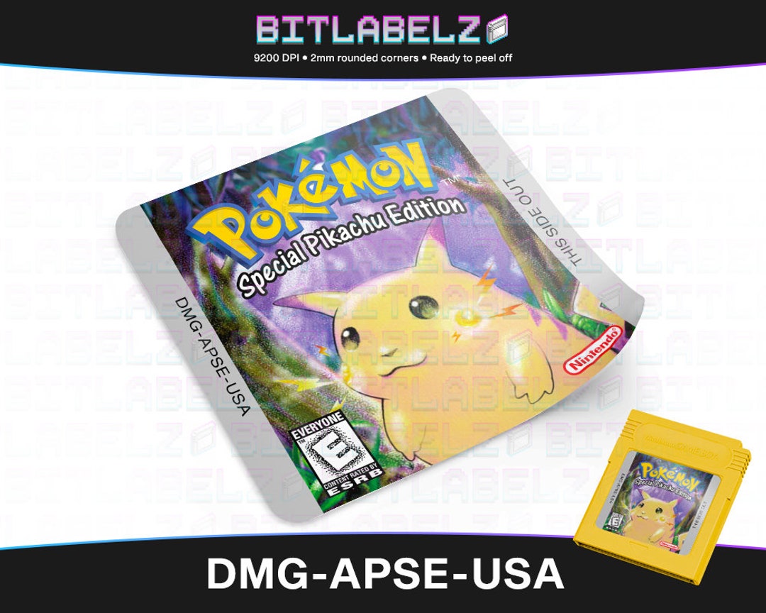 Pokemon Yellow Trading Card Game Style » Custom Replacement Label » DMG ...
