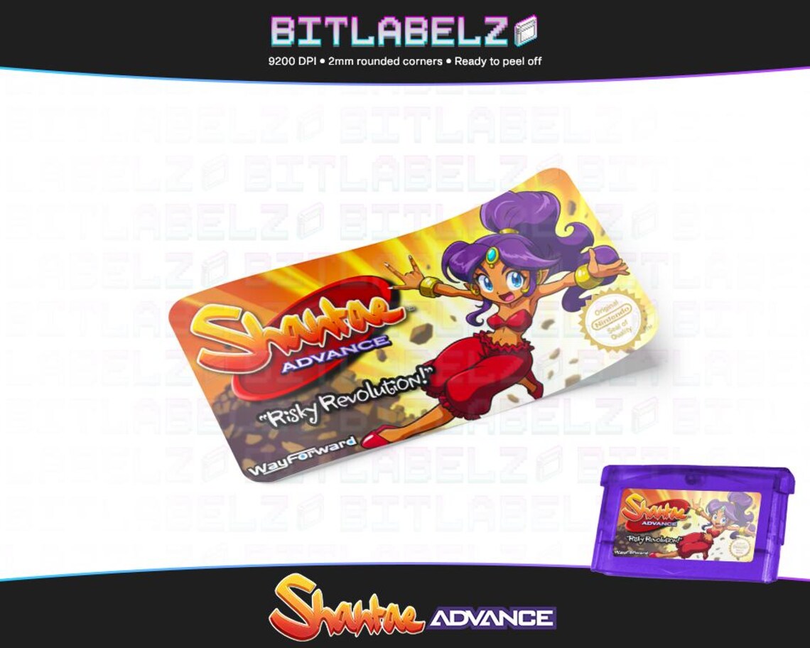 Shantae Advance: Risky Revolution » Custom Replacement Label - Etsy