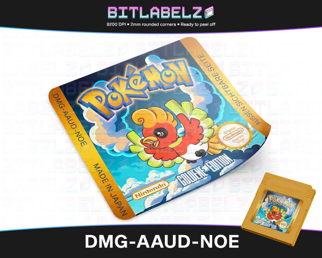 Pokemon Golden Edition Custom Replacement Label DMG-AAUD-NOE - Etsy