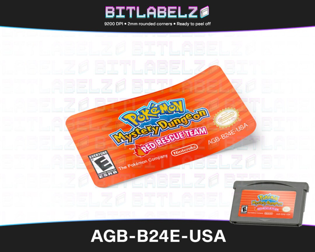 Pokemon Mystery Dungeon: Red Rescue Team » Replacement Label » AGB-B24E ...