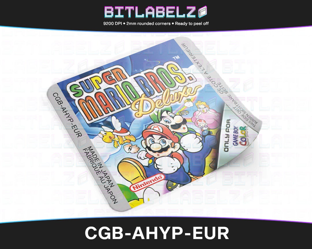 Super Mario Bros. Deluxe » Replacement Label » CGB-AHYP-EUR - Etsy