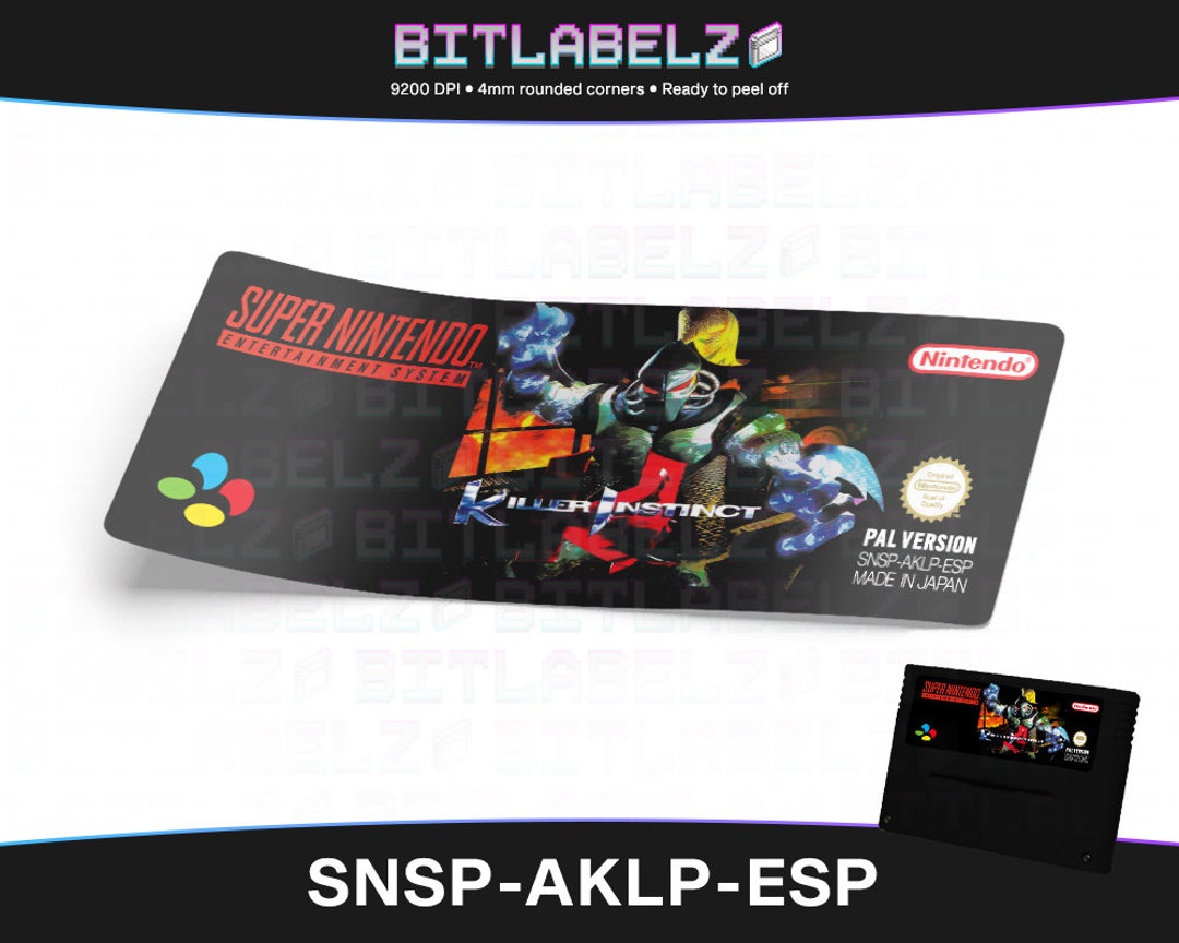 Killer Instinct » Replacement Label » SNSP-AKLP-ESP - Etsy