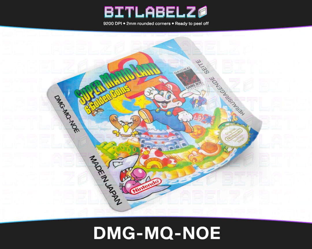 Super Mario Land 2 » Replacement Label » DMG-MQ-NOE - Etsy