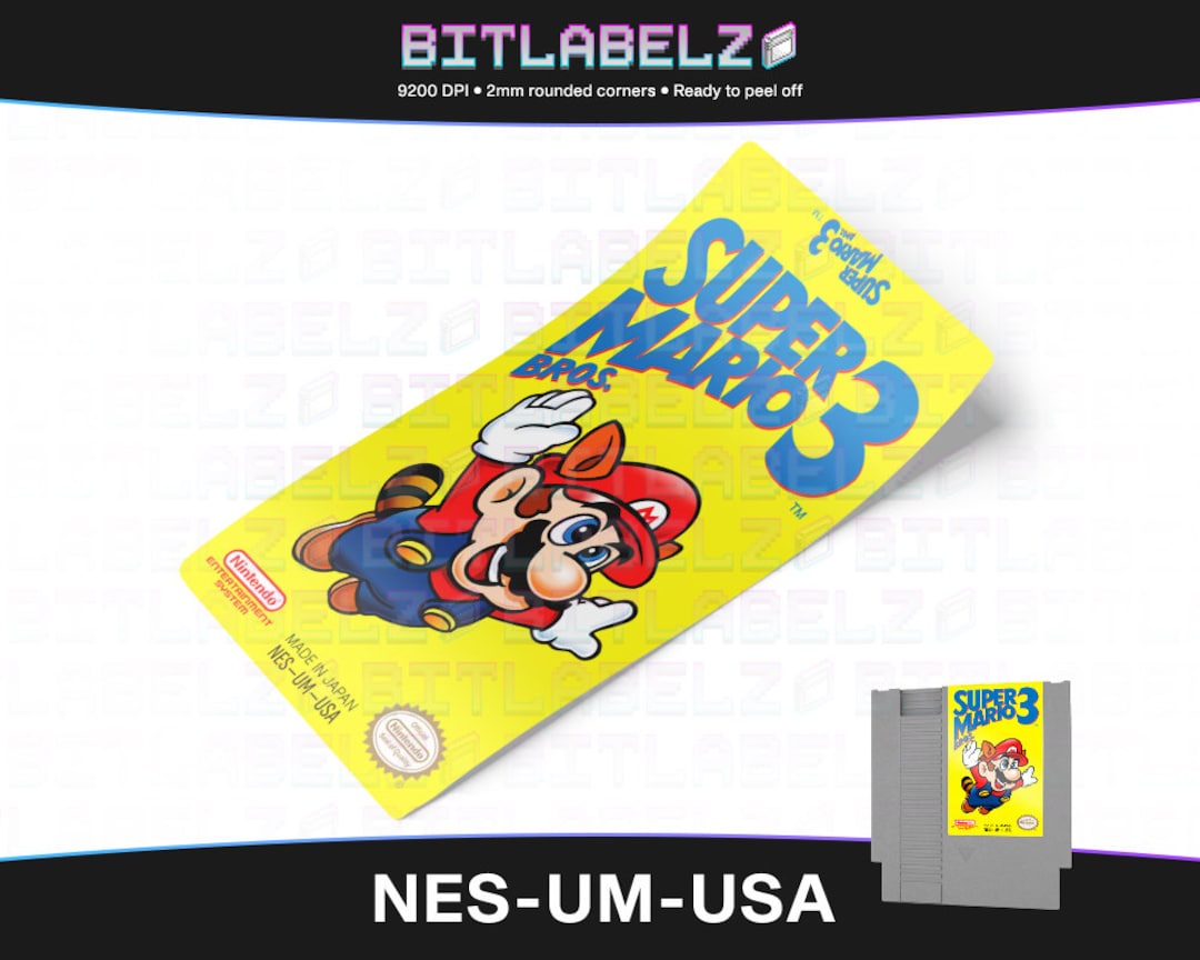 Super Mario Bros. 3 » Replacement Label » NES-UM-USA - Etsy