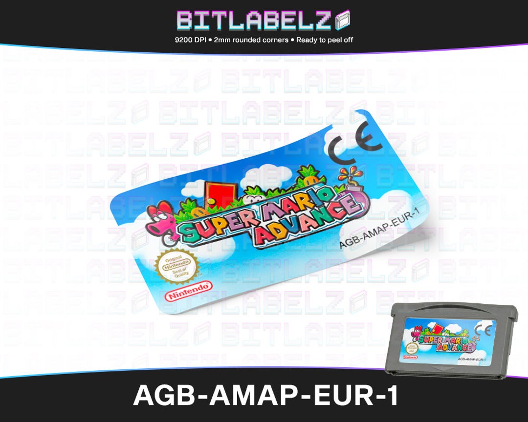 Super Mario Advance » Replacement Label » AGB-AMAP-EUR-1 - Etsy