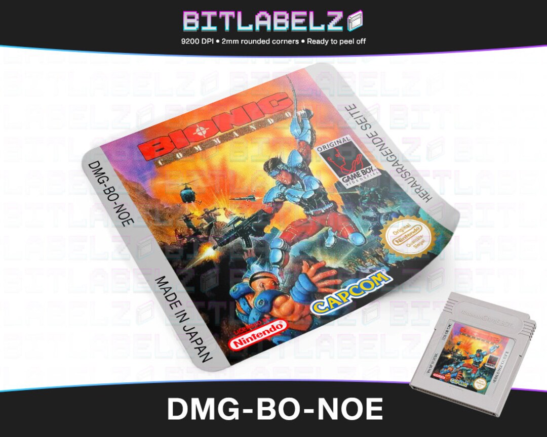 Bionic Commando » Replacement Label » DMG-BO-NOE - Etsy