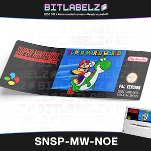 Super Mario World » Replacement Label » SNSP-MW-NOE - Etsy