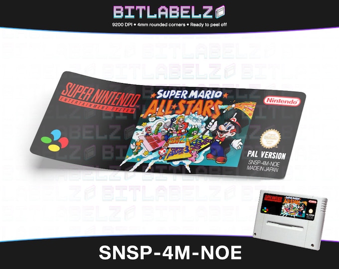 SNES Cartridge Labels - Etsy