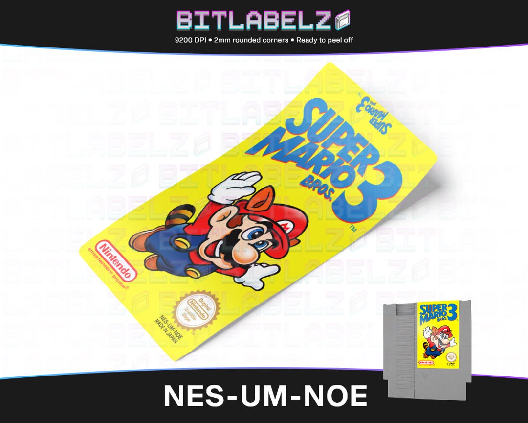 Super Mario Bros. 3 » Replacement Label » NES-UM-NOE - Etsy UK