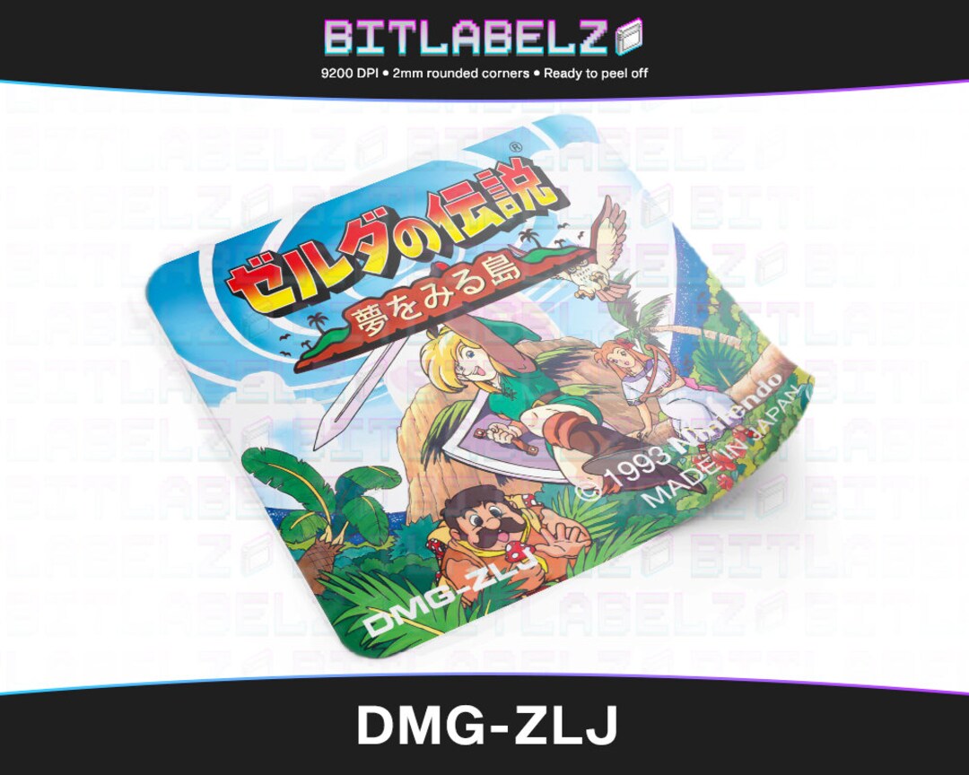 Legend of Zelda the - Link's Awakening » Replacement Label » DMG-ZLJ - Etsy