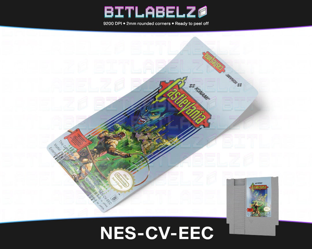 Castlevania » Replacement Label » NES-CV-EEC - Etsy