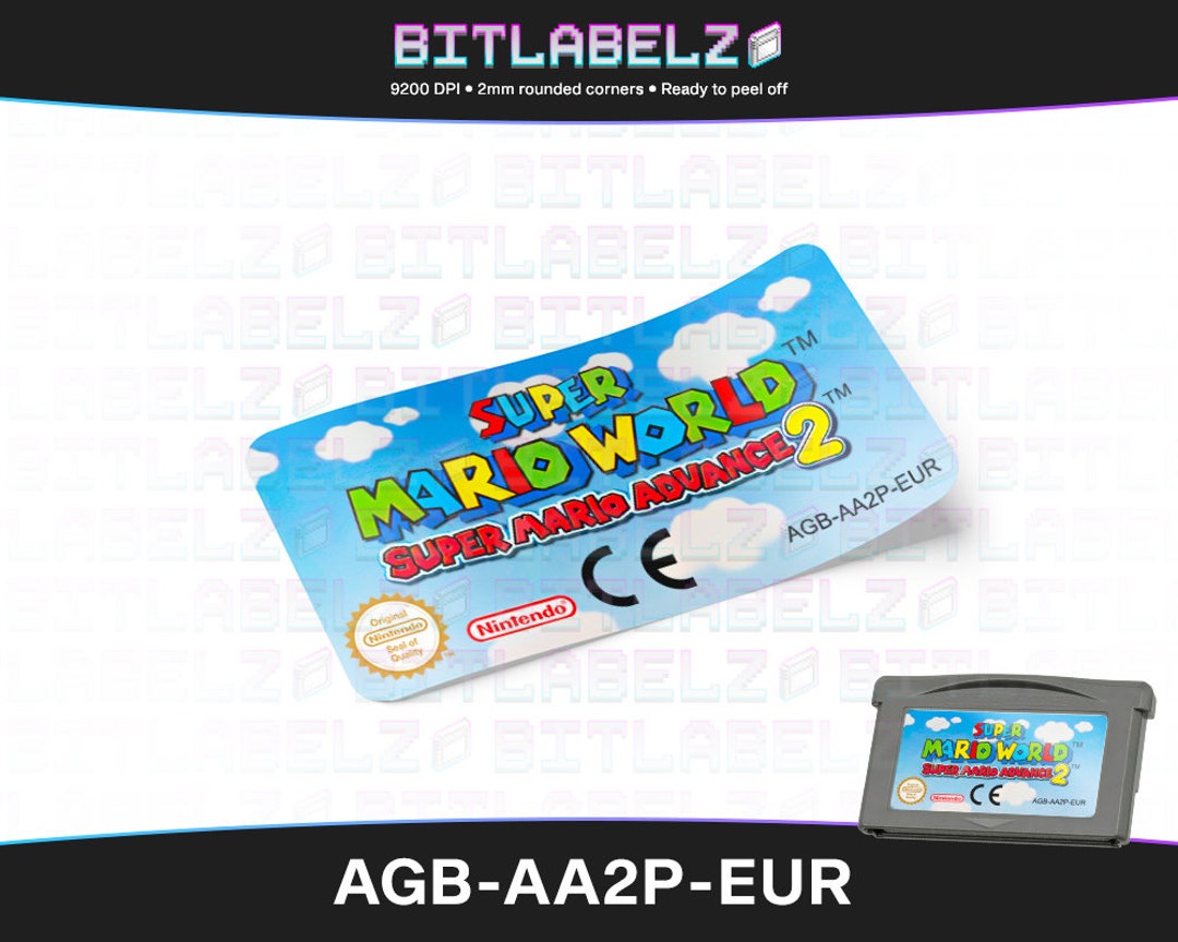 Super Mario World: Super Mario Advance 2 » Replacement Label » AGB-AA2P ...
