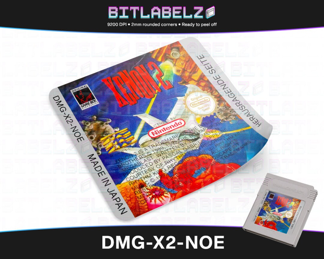 Xenon 2: Megablast » Replacement Label » DMG-X2-NOE - Etsy