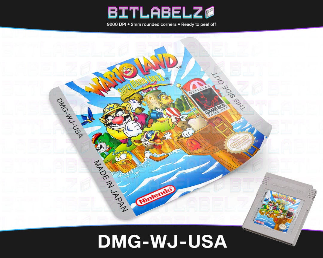 Wario Land - Super Mario Land 3 » Replacement Label » DMG-WJ-USA - Etsy