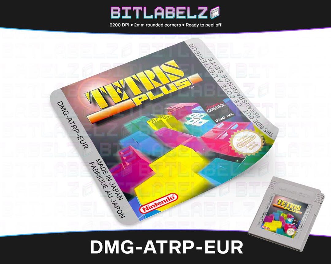 Tetris Plus » Replacement Label » DMG-ATRP-EUR - Etsy