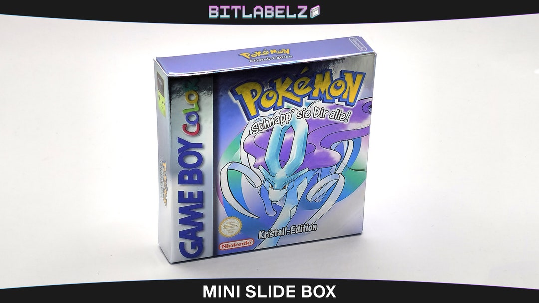 Pokemon Crystal Edition Game Boy Color Mini Slide-box Silver Chrome ...