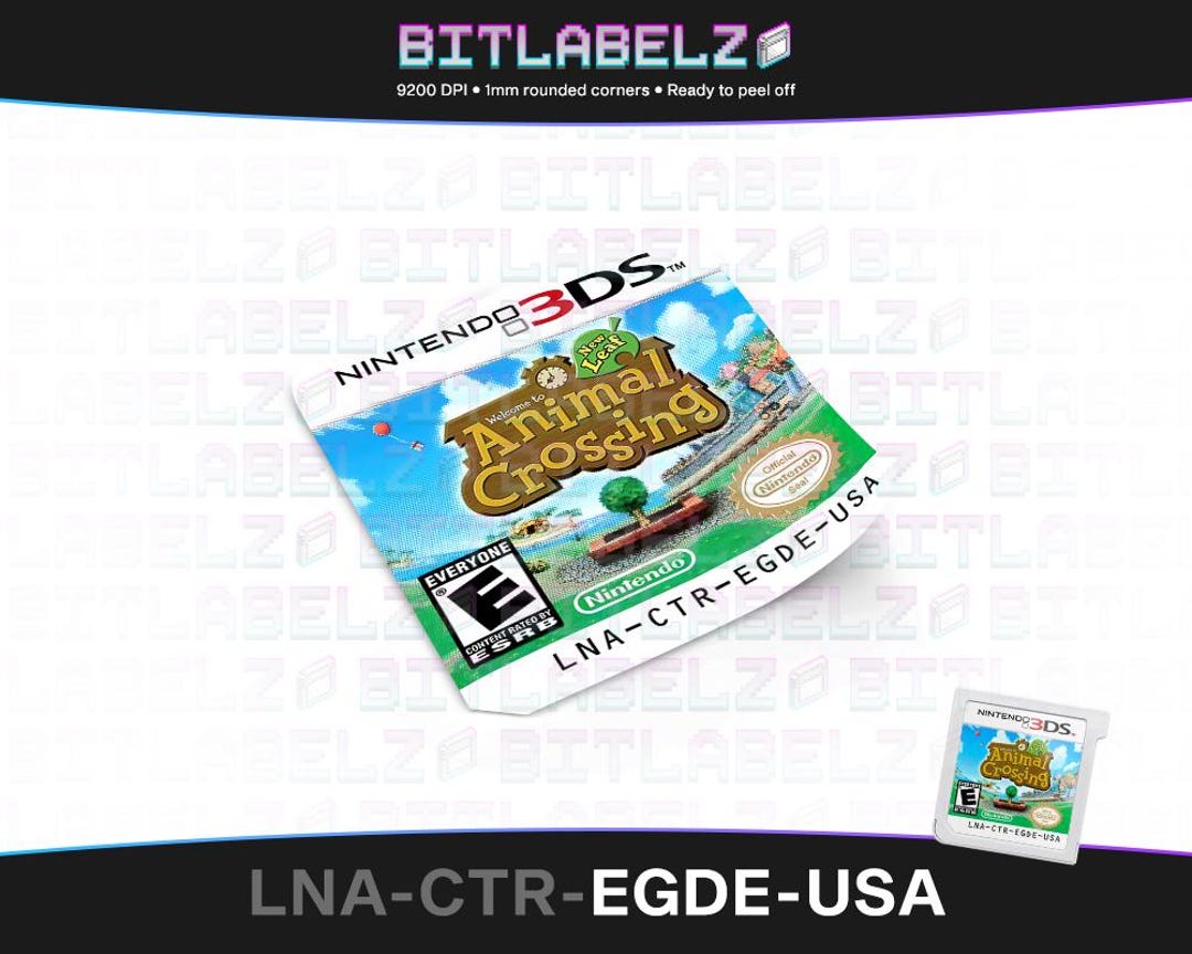 Animal Crossing: New Leaf » Replacement Label » EGDE-USA - Etsy