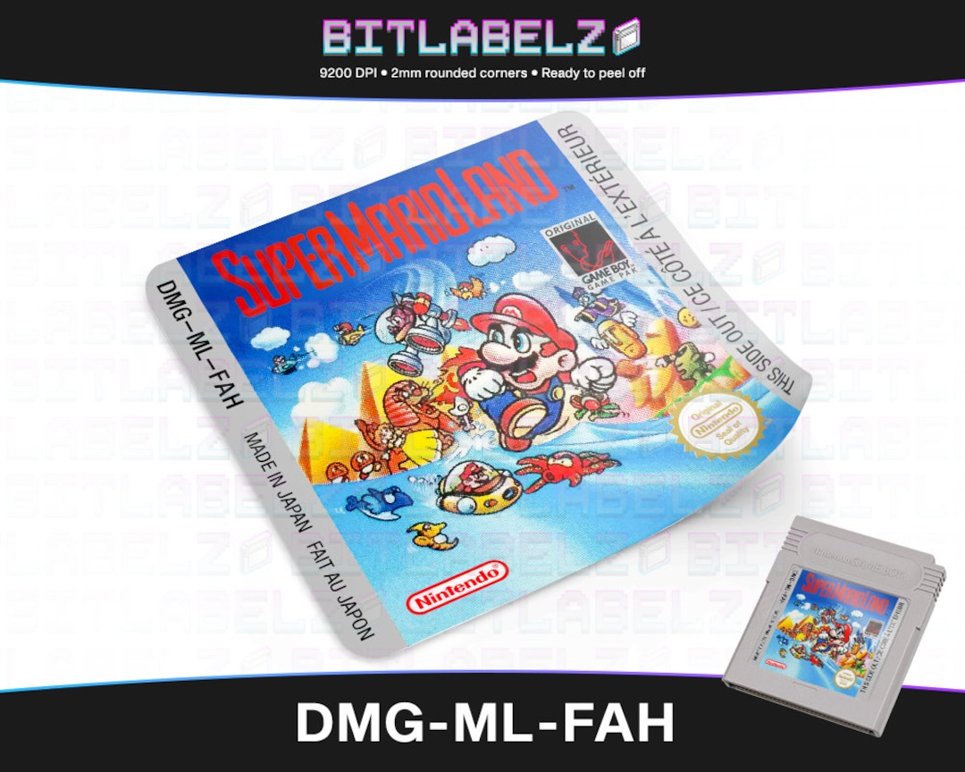 Super Mario Land » Replacement Label » DMG-ML-FAH - Etsy