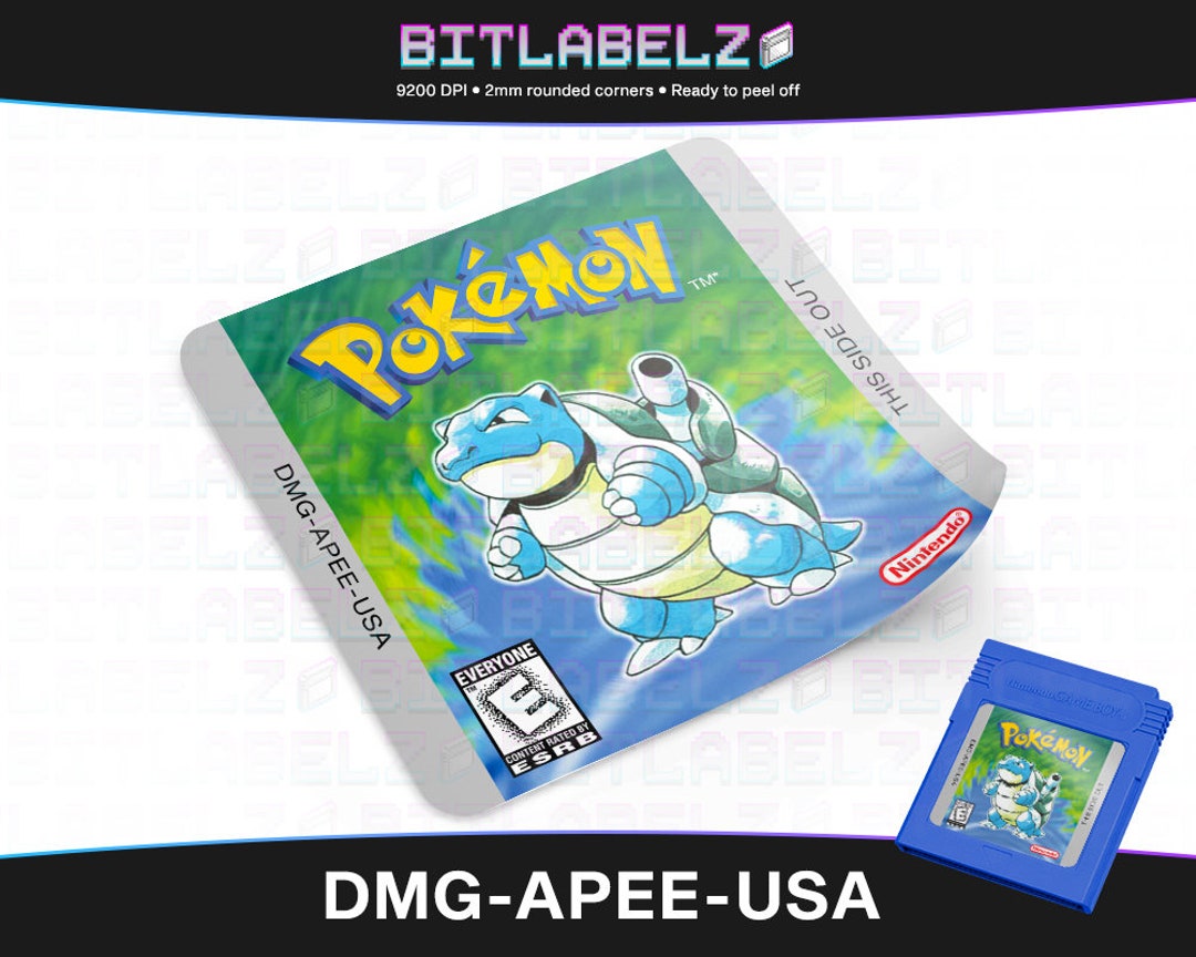 Pokemon Blue Trading Card Game Style » Custom Replacement Label » DMG ...