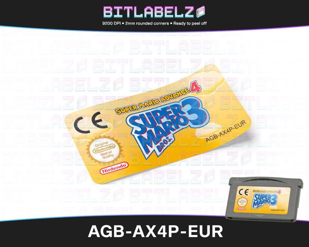 Super Mario Advance 4: Super Mario Bros. 3 » Replacement Label » GTC ...
