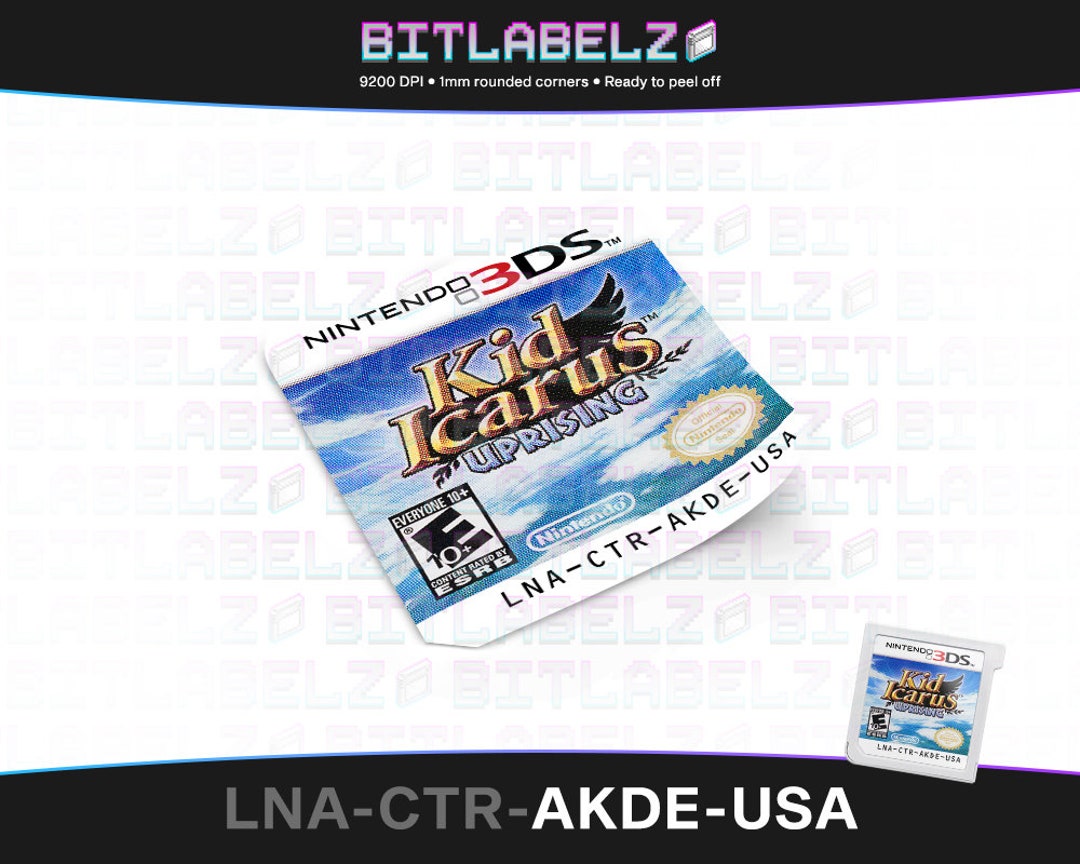 Kid Icarus: Uprising » Replacement Label » AKDE-USA - Etsy