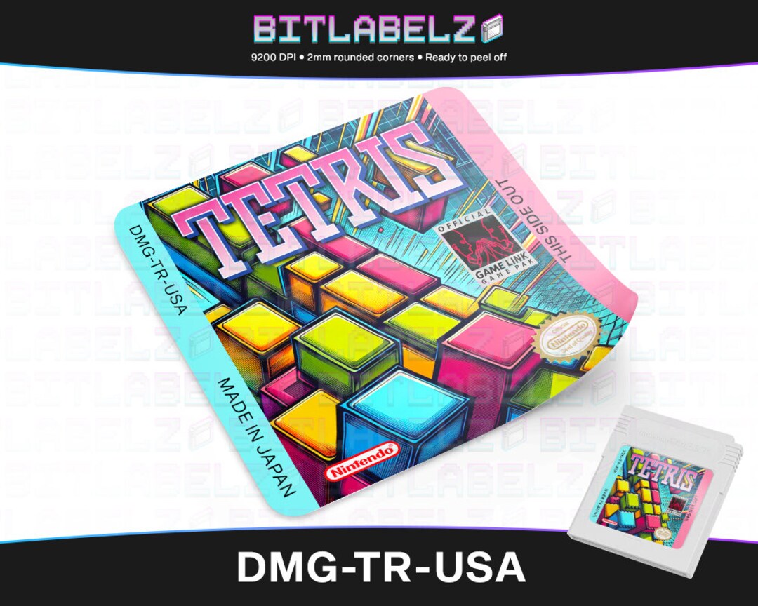 Tetris » Custom Replacement Label » DMG-TR-USA - Etsy