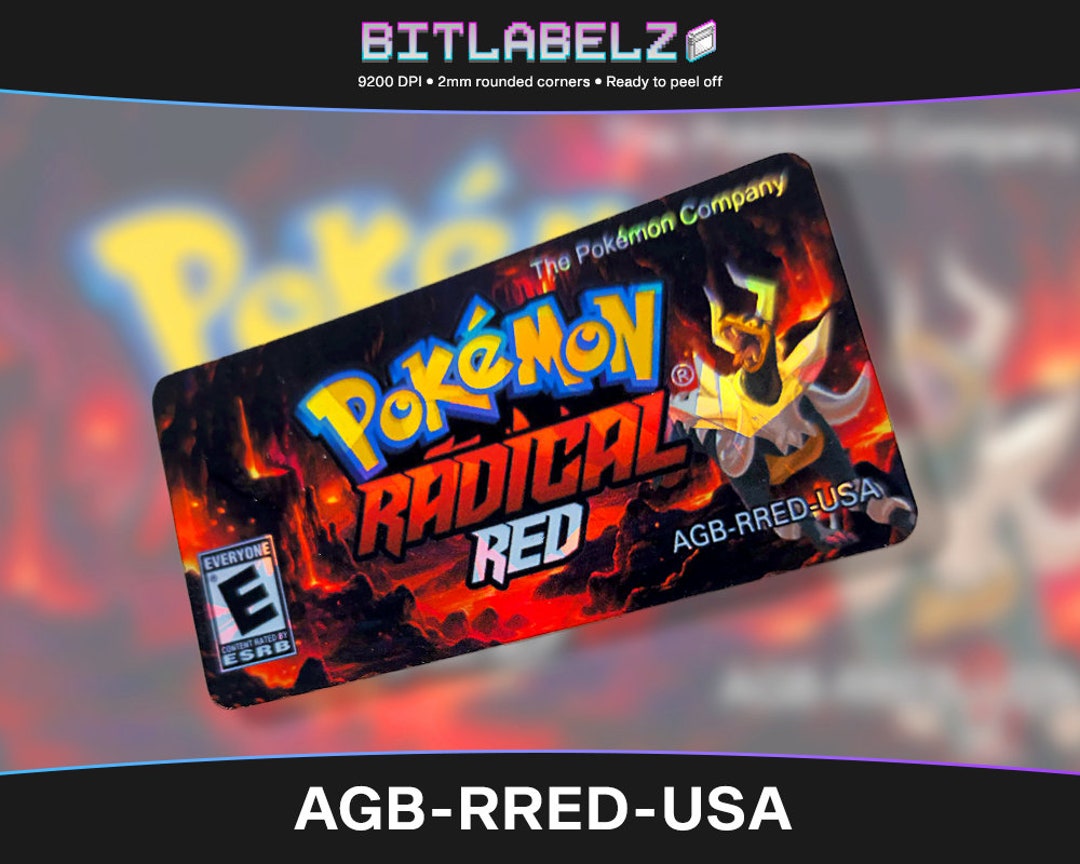 Pokemon Radical Red » Custom Replacement Label » AGB-RRED-USA ...