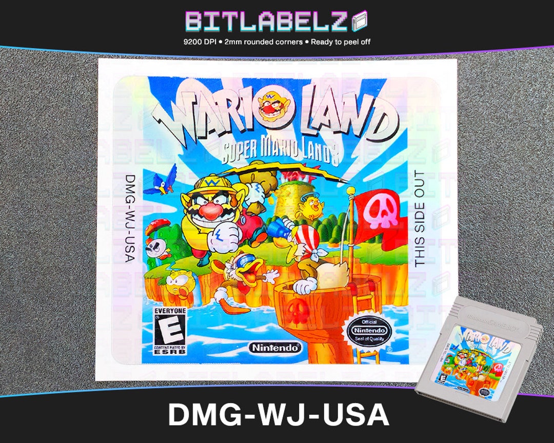 Wario Land: Super Mario Land 3 » Replacement Label » DMG-WJ-USA ...