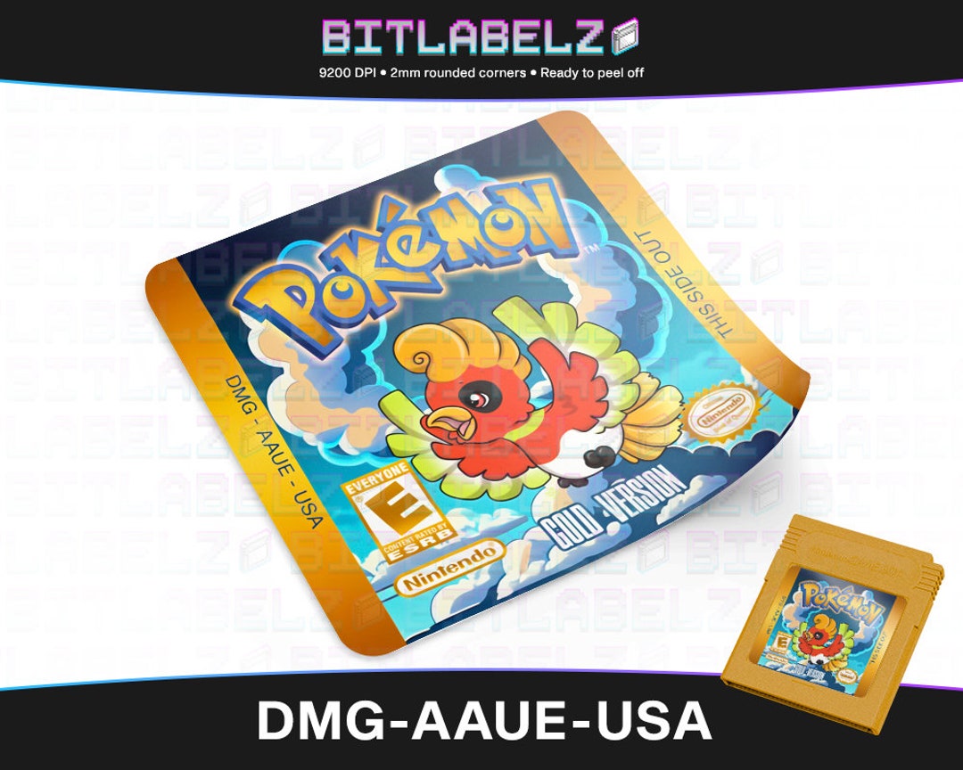 Pokemon Gold Version Custom Replacement Label DMG-AAUE-USA - Etsy