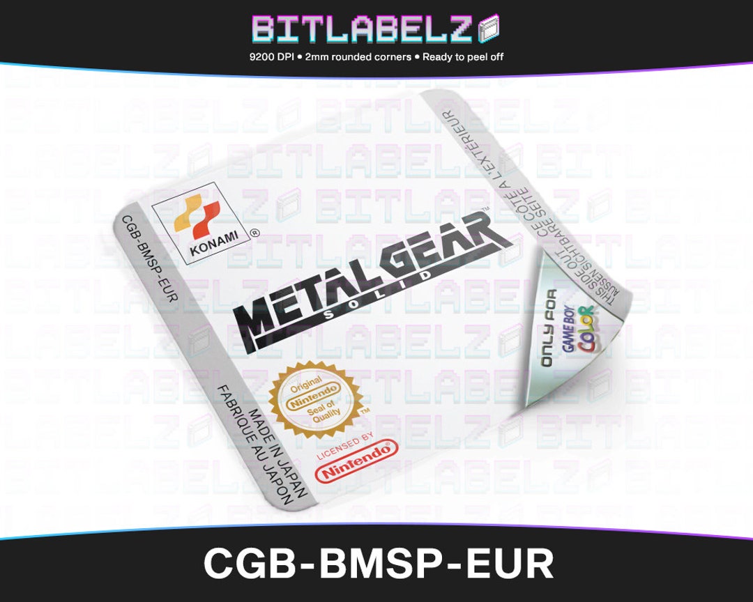 Metal Gear Solid » Replacement Label » CGB-BMSP-EUR - Etsy