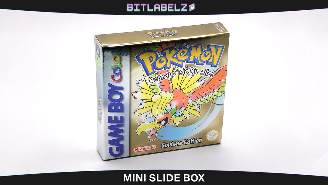 Pokemon Golden Edition Game Boy Color Mini Slide-box Silver Chrome ...