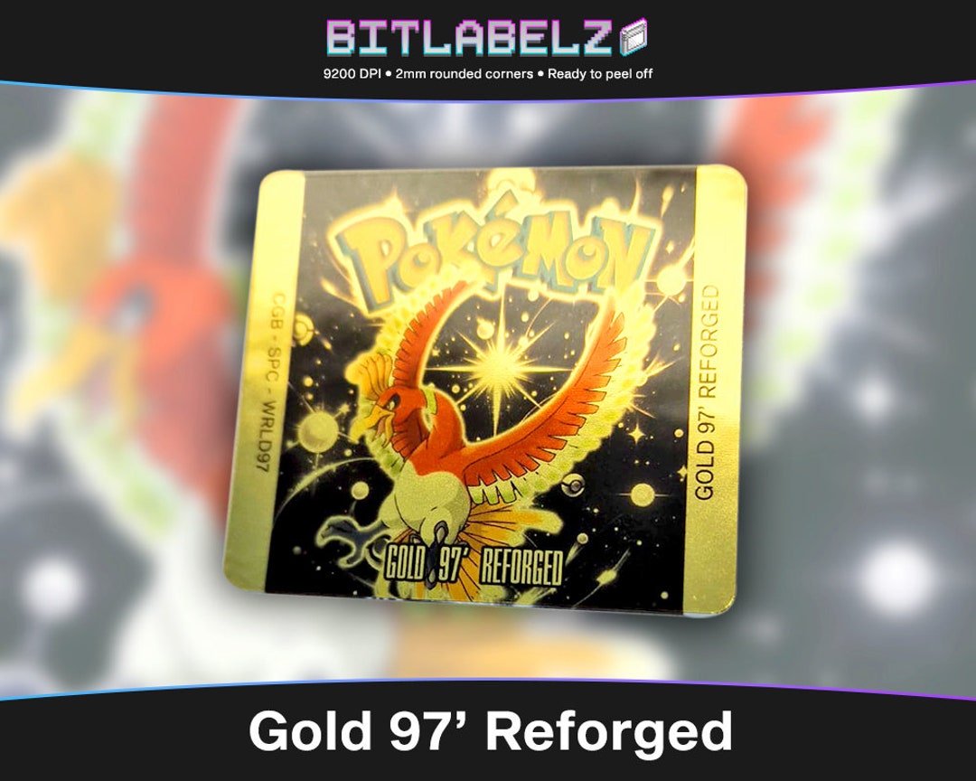 Pokemon Gold 97' Reforged » Custom Replacement Label » Gold Effect - Etsy