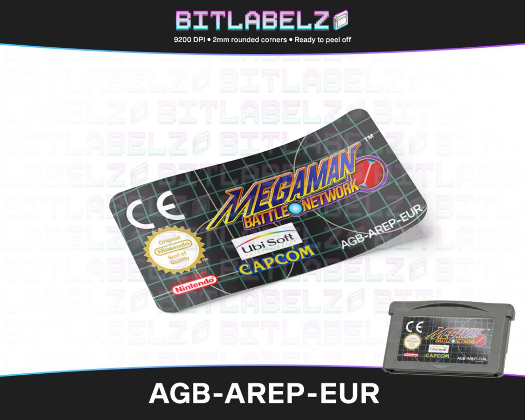 Mega Man Battle Network » Replacement Label » AGB-AREP-EUR - Etsy