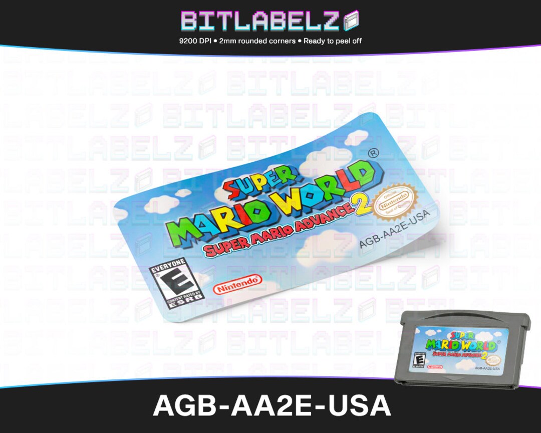 Super Mario World: Super Mario Advance 2 » Replacement Label » AGB-AA2E ...